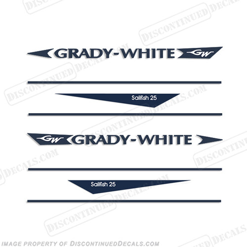 Fits Grady White Sailfish 25 Decal Kit - Standard Sailfish | eBay
