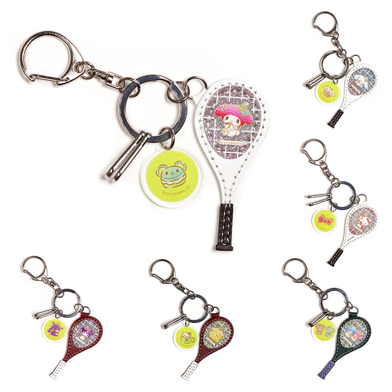 Sanrio Characters Sparkling Snack Time Tennis Racket Keychain Hello ...