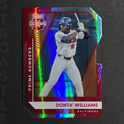 Donta' Williams 2021 Elite Extra Prime Numbers A Die-Cut #106 /115 (RC ...