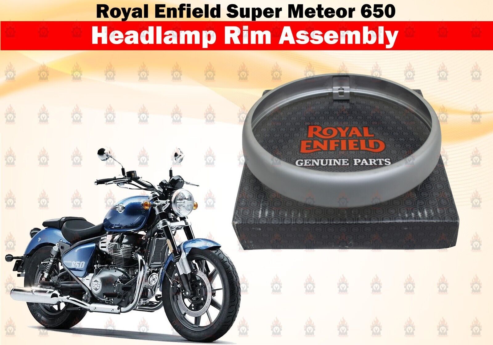 Royal Enfield "Aluminum Headlamp Outer Rim Assy." For Super Meteor 650 ...