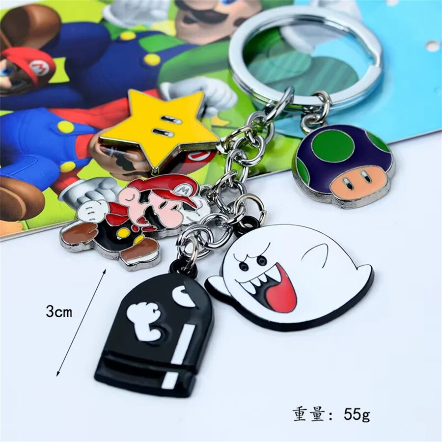 Super Mario Toad boo Keychain Metal Cartoon Keychain For Women | eBay