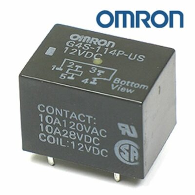 Omron 12vdc Relay SPDT 10Amps at 120VAC, 420 Ohm Coil, 10 Amps at 28VDC ...