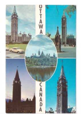 Parliament Buildings, Ottawa ON, 1969 Multiview Postcard, Easter Seals ...
