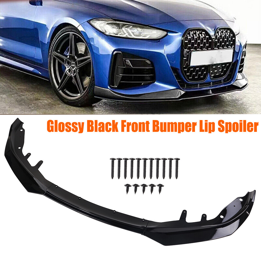 Glossy Black Front Bumper Lip Spoiler For BMW 4 Series G22 G23 M Sport ...