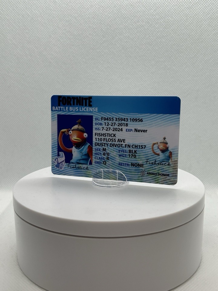 Battle Bus Card | Fort License Gag Gift Skin Card | Renegade Raider | eBay