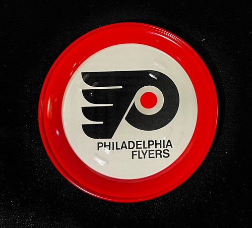 RARE VINTAGE 1970's PHILADELPHIA FLYERS TIN METAL COASTER NHL HOCKEY ...