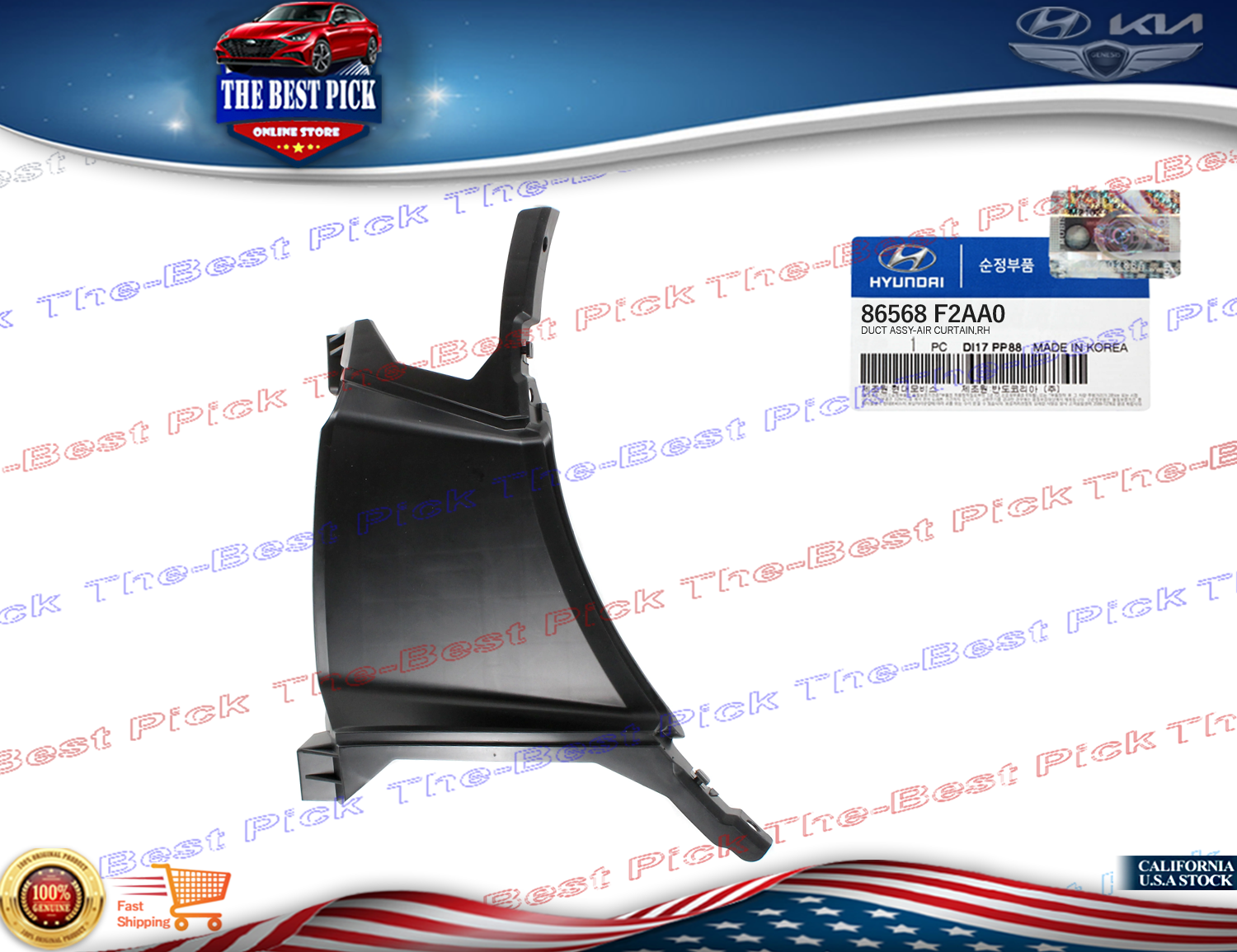 ⭐GENUINE⭐ Front Bumper Air Duct RIGHT For 19-20 Hyundai Elantra Sedan ...