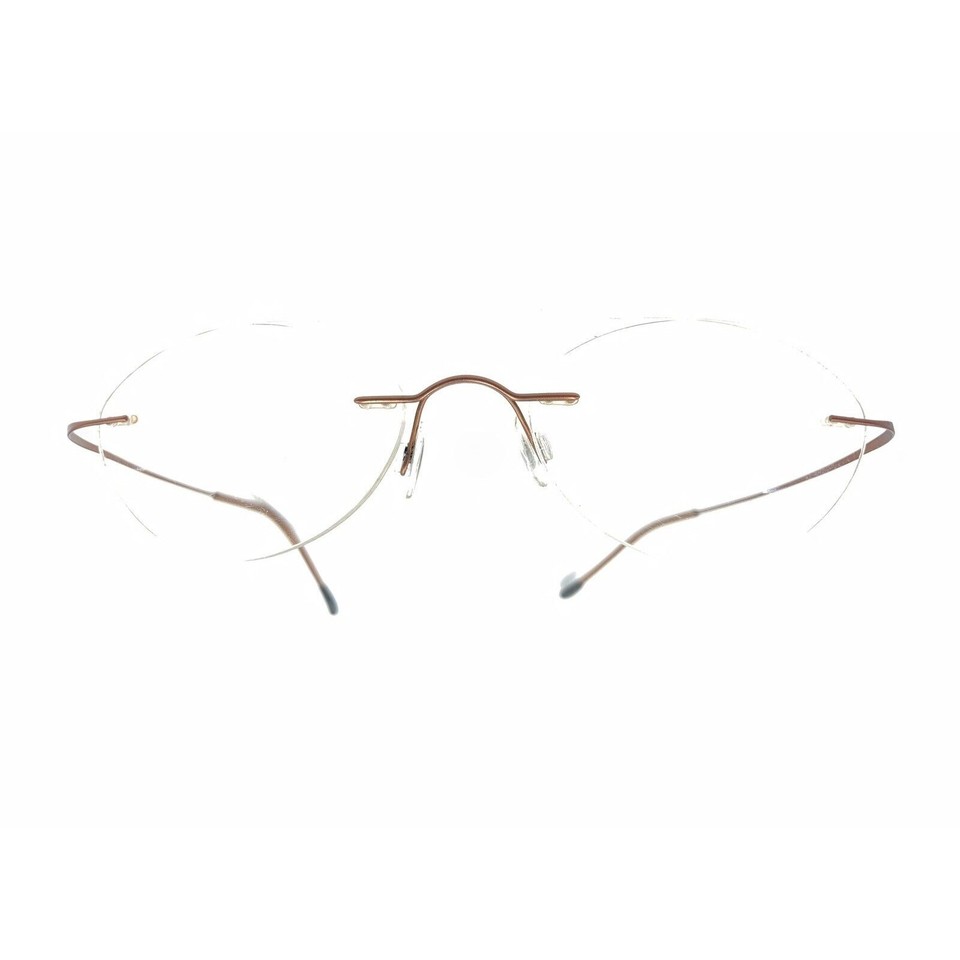 Silhouette M7395 Titanium Matte Brown Rimless Eyeglasses Frames 19 140 ...