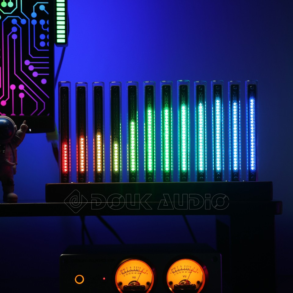 Retro RGB LED Sound Level Meter MIC Music Spectrum Analyzer Refer to ...
