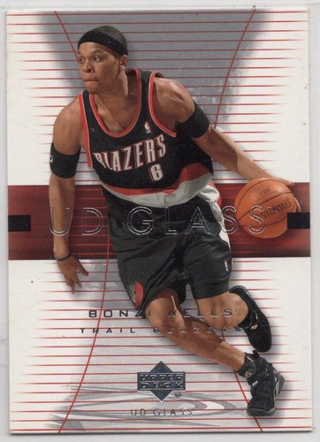 2003-04 Upper Deck Glass Bonzi Wells Portland Trail Blazers #48 | eBay ...