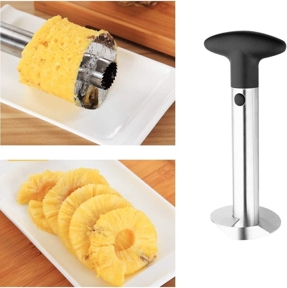 Pineapple Corer Slicer Cutter Peeler Stainless Steel Kitchen Easy