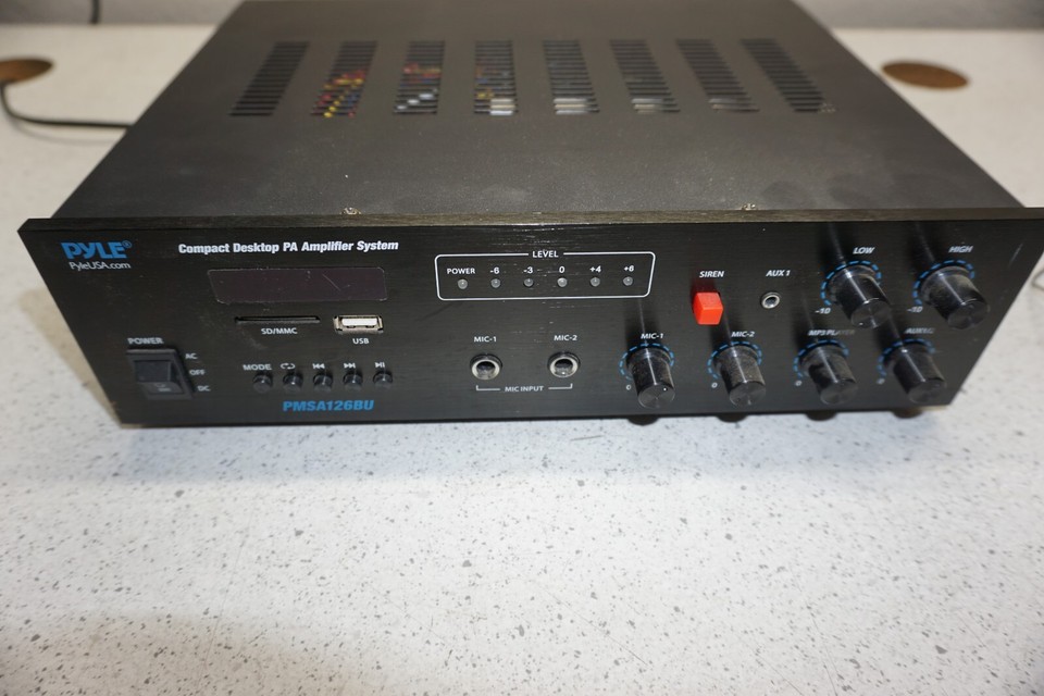 Pyle PMSA126BU, Wireless Bluetooth Amplifier Receiver untested parts or ...