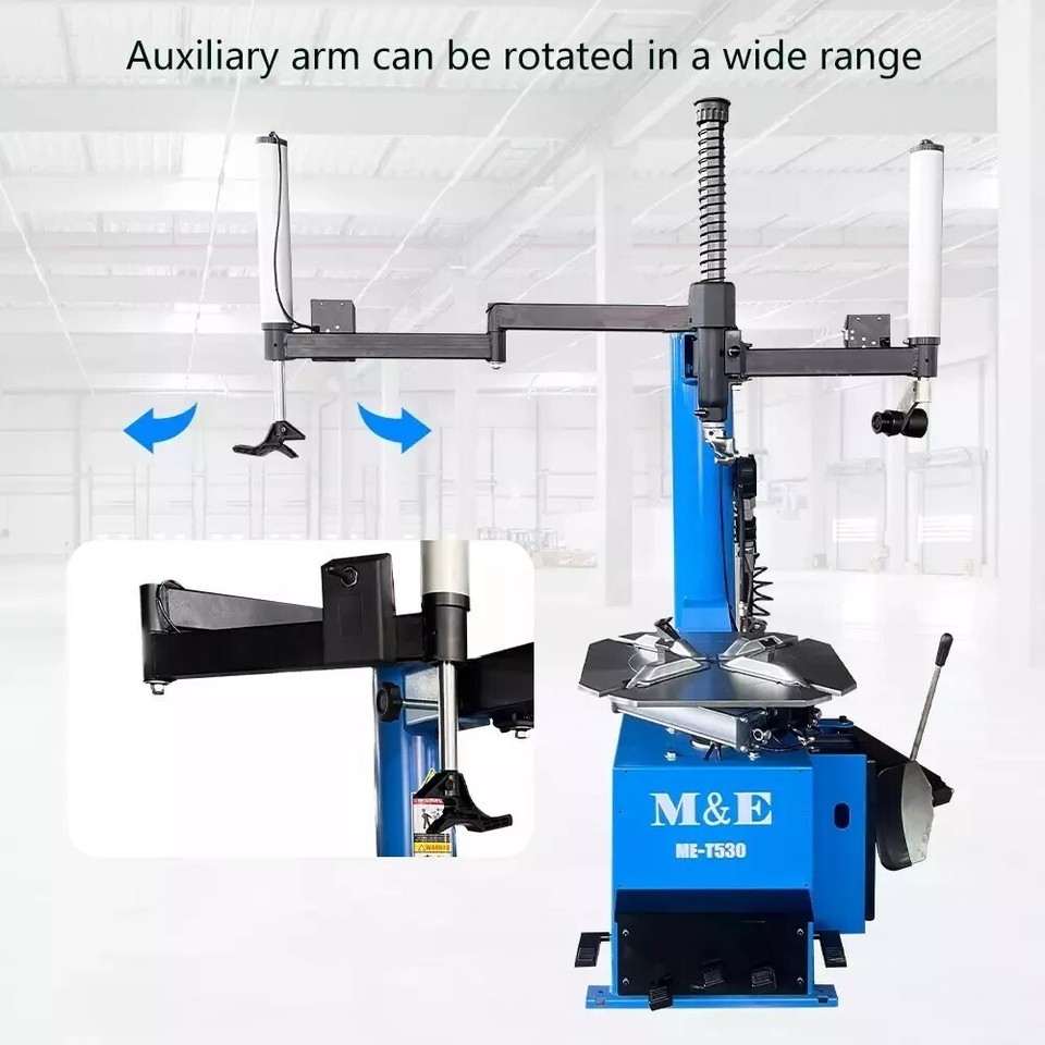 M&E Tire Changer Machine 2.0 HP Bead Blaster ME-T530-Z Combo Tires ...