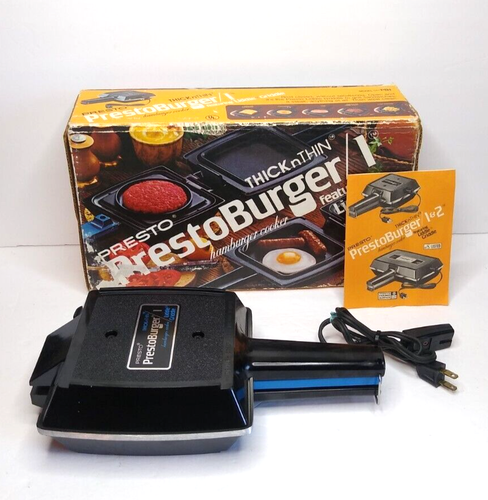 VTG Presto Burger Thick-n-Thin Electric Hamburger Cooker Skillet ...