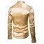 Men Faux Silk Satin Ruffle Shirt Tops Long Sleeve Fancy Clothes ...
