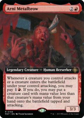 Magic the Gathering (mtg): MAT: Arni Metalbrow (Extended Art) - Rare | eBay