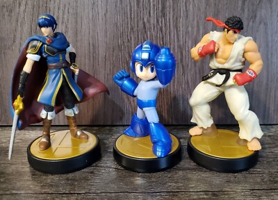 Mega Man, Marth, Ryu Amiibo - Nintendo 3DS Wii U Switch - Super Smash ...