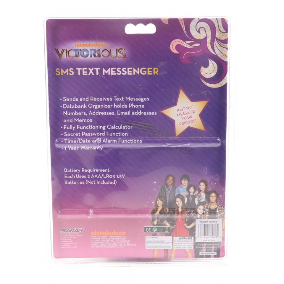 Nickelodeon Victorious SMS Text Messenger Sakar 2011 New Sealed | eBay