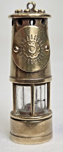 Vintage Miniature Brass Welsh/Davy Miners Lamp Pendant 1 11/16" High ...