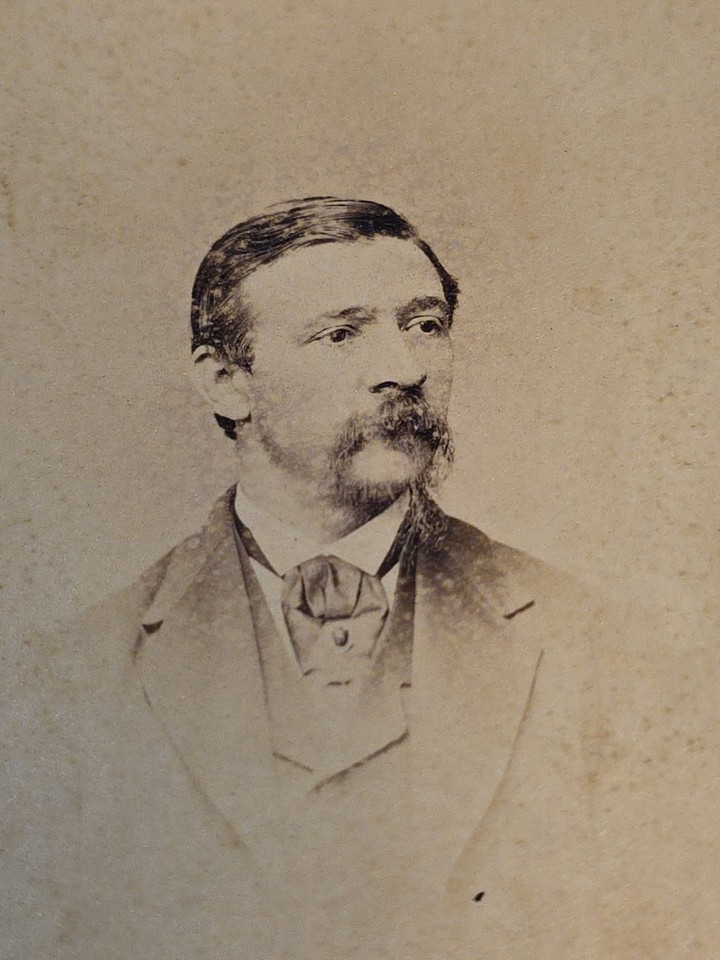 Antique Cabinet Card Man Beard Cartmell 2.5" x 4.25" Sanderson Preston ...