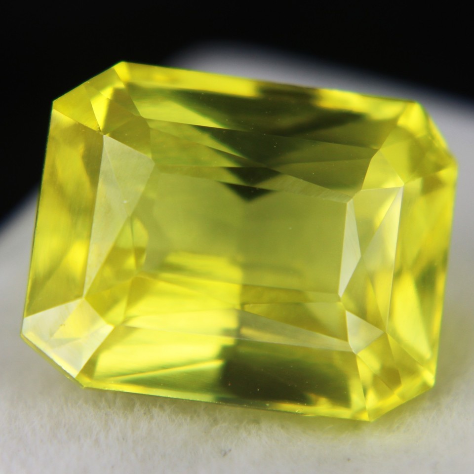 13.20 Ct Heliodor Beryl Natural Yellow Emerald Cut Certified Loose ...