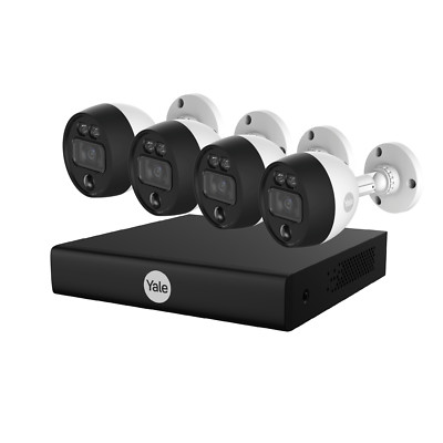 Yale 4 Cam 8 Channel CCTV Kit Black Smart Home Security Camera ...