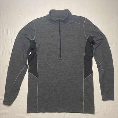 Kuhl Jacket Men's Medium Wool Blend Gray Full Zip Fleece Warm Mock Neck ...