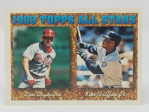 1993 Topps #388 All Stars Ken Griffey Jr Mariners Len Dykstra Baseball ...