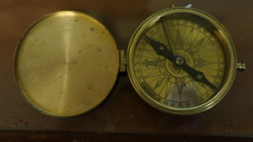 Old Brass Compass Direction Finder | eBay