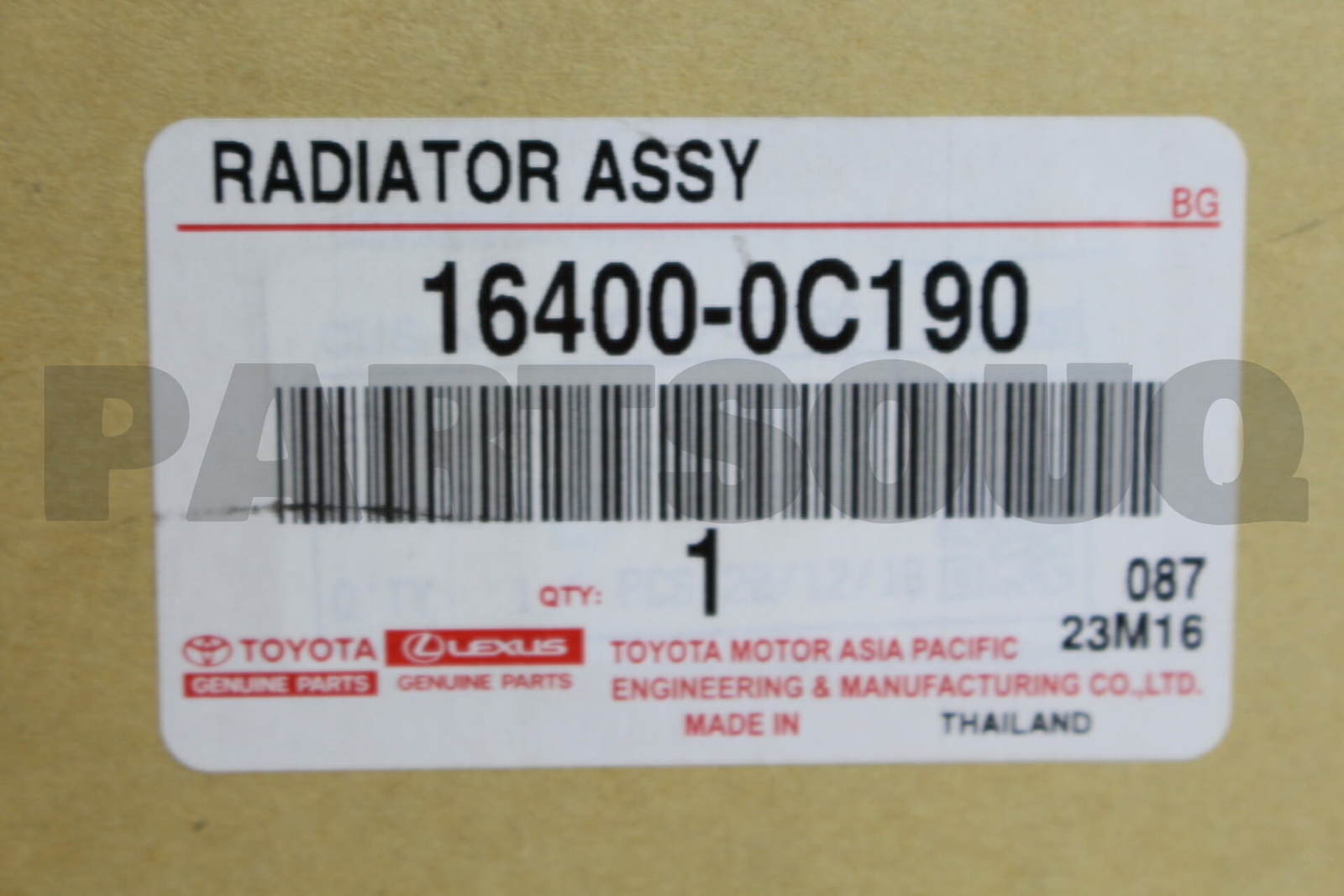 164000C190 Genuine Toyota RADIATOR ASSY 16400-0C190 | eBay