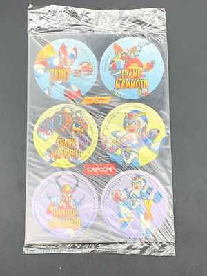 Mega Man X Super Nintendo SNES Nintendo Power Capcom Pogs 3 Sheets *NEW ...