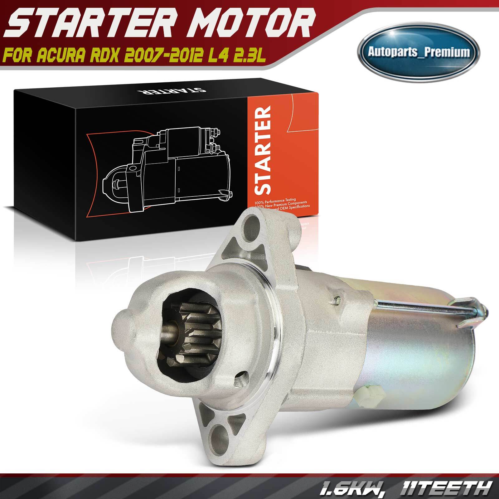 1x Starter Motor for Acura RDX 2007-2012 L4 2.3L 1.6 KW 12 V CW 11 ...