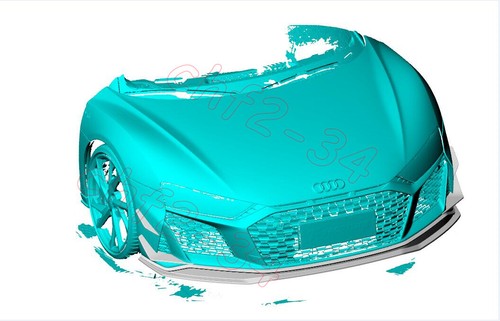 For Audi R8 Coupe 2019-23 Carbon Fiber Front Fog Lamp Eyebrow Spoiler ...