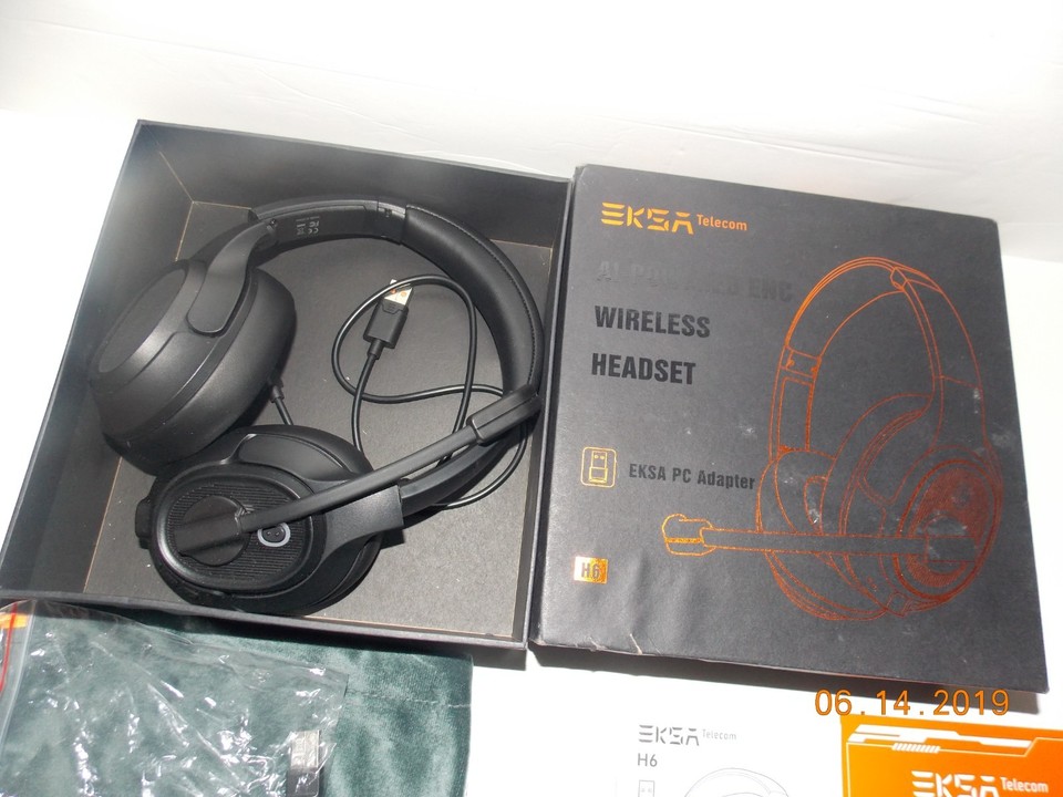 ESKA Telecom H6 Bluetooth USB Dongle Headset With Mic And AI Noise ...