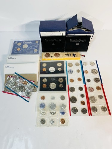 LARGE LOT U.S. MINT/PROOF SETS & MORE (1959/64/68/79/81) BUREAU OF THE ...