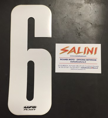 Numbers Stickers Race Moto Cross - UFO Six White | eBay