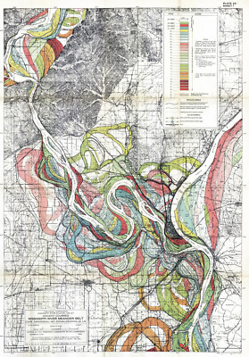 Sheet 1 - 1944 Harold Fisk Map Mississippi River Meander Belt Missisipi ...