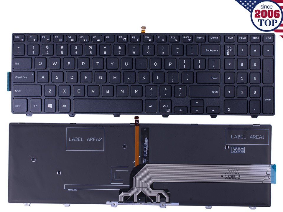 US Backlit Laptop Keyboard Dell Inspiron 15 3541 3542 5555 5558 5559 ...