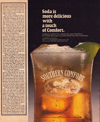 1989 Southern Comfort Print Ad Soda Is More Delicious Lime Glass | eBay