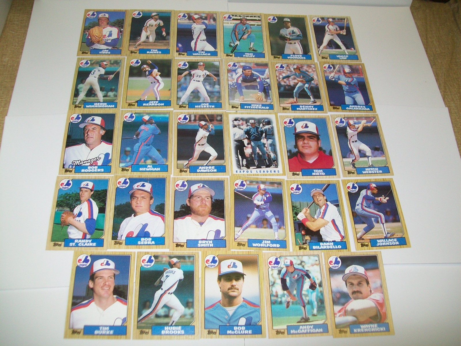 1987 Topps Montreal Expos 29 card Team Set | eBay