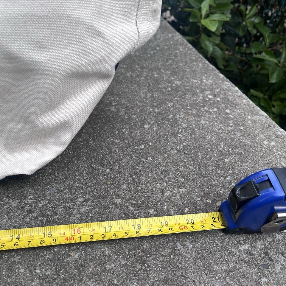 LL Bean Boat & Tote Bag Zipper White Blue XL (22”) Made in USA 2025 ...