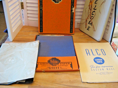Vintage Lot Carbon Paper /Copysettes-Write Huron Alco Open Partial Box ...