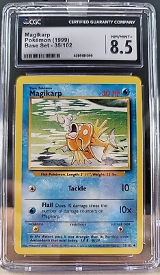 1999 Pokémon Magikarp 35/102 Base Set 35/102 -CGC 8.5- | eBay