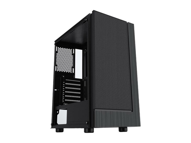 DIYPC Shadow-H3-ARGB Black Steel / Tempered Glass ATX Mid Tower ...