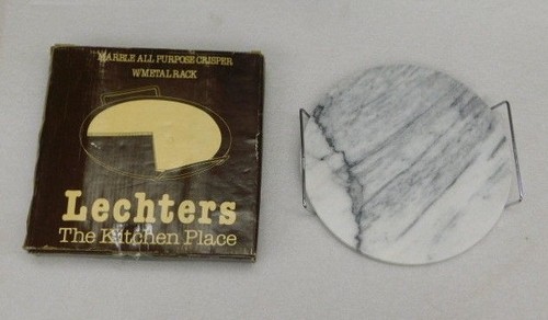vtg Lechters MARBLE all purpose CRISPER with Metal Rack - 1975 w/ orig ...