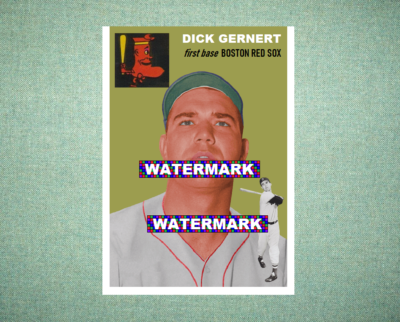 Dick Gernert Boston Red Sox 1954 Style Custom Baseball Art Card | eBay