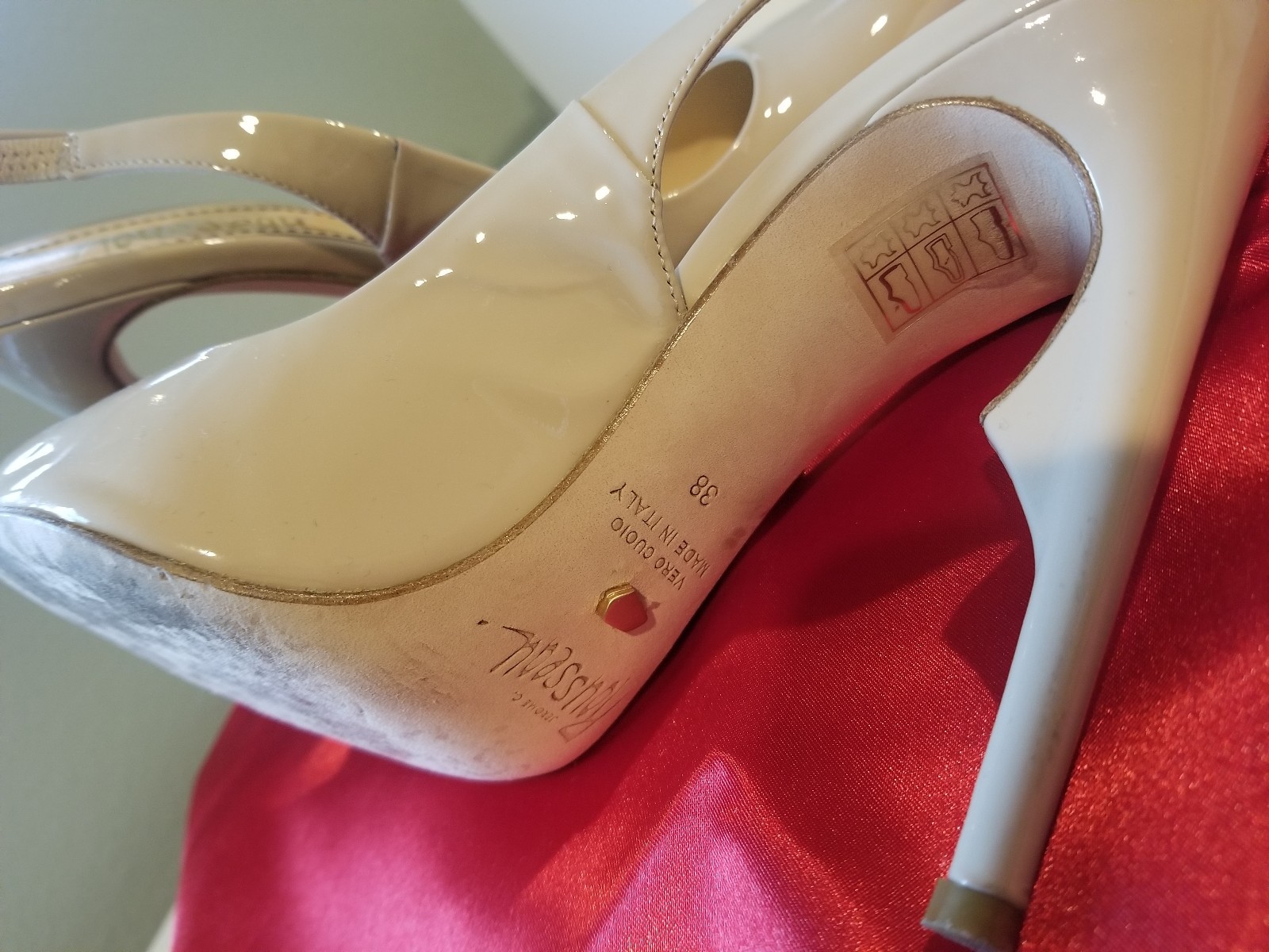 Jerome C Rousseau Nude Patent Karma Heels Size 38 | eBay