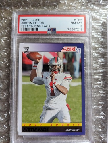 2021 Score - 1991 Throwback Rookies #TB2 Justin Fields (RC) PSA 8 | eBay