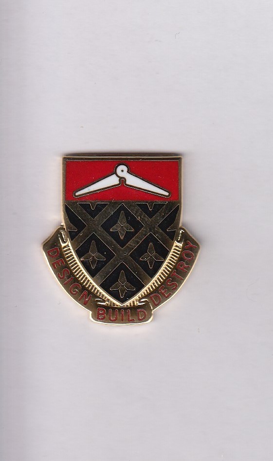 261st Engineer Battalion DUI crest c/b clutchback badge G-23 | eBay