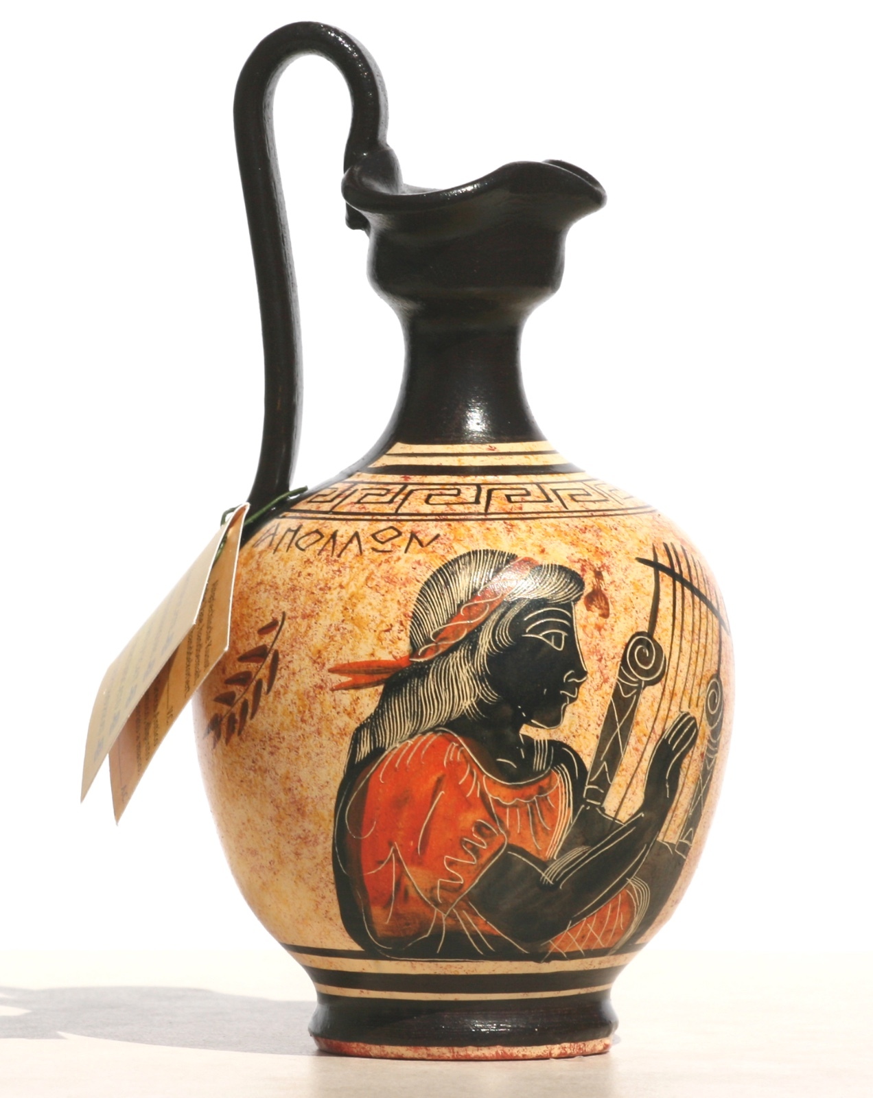 Greek black-figure Ceramic Vase Pot Pottery Painting Greek God Apollo 6 ...